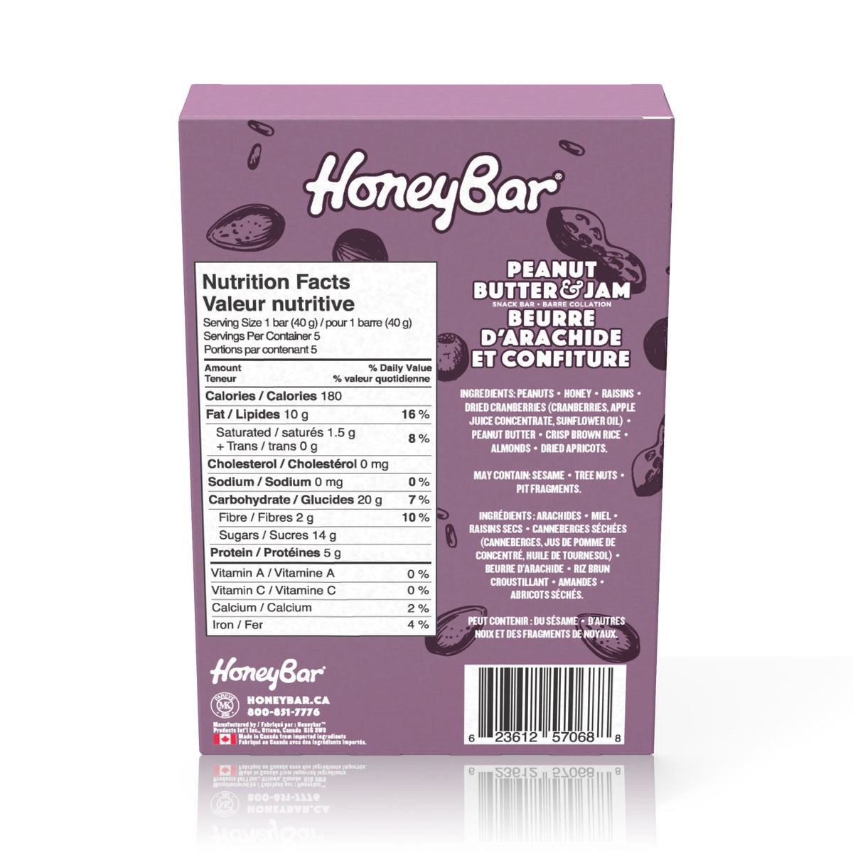 Fruit Burst | PBJ and Quinoa & Cranberry Snack Bars | HoneyBar ...
